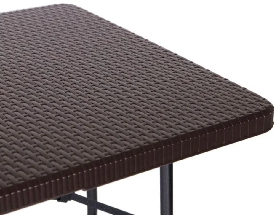 Bestent Cateringová souprava stůl + 2 lavičky 180cm Brown Rattan