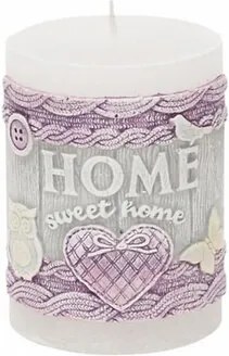 Dekorativní svíčka Bartek Candles Home Sweet Home - Bílá 275 g