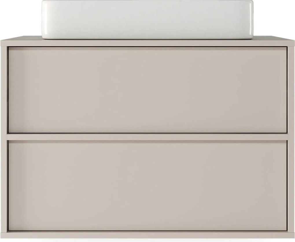 Závěsná skříňka pod umyvadlo Mossy s deskou 80 cm kašmírová