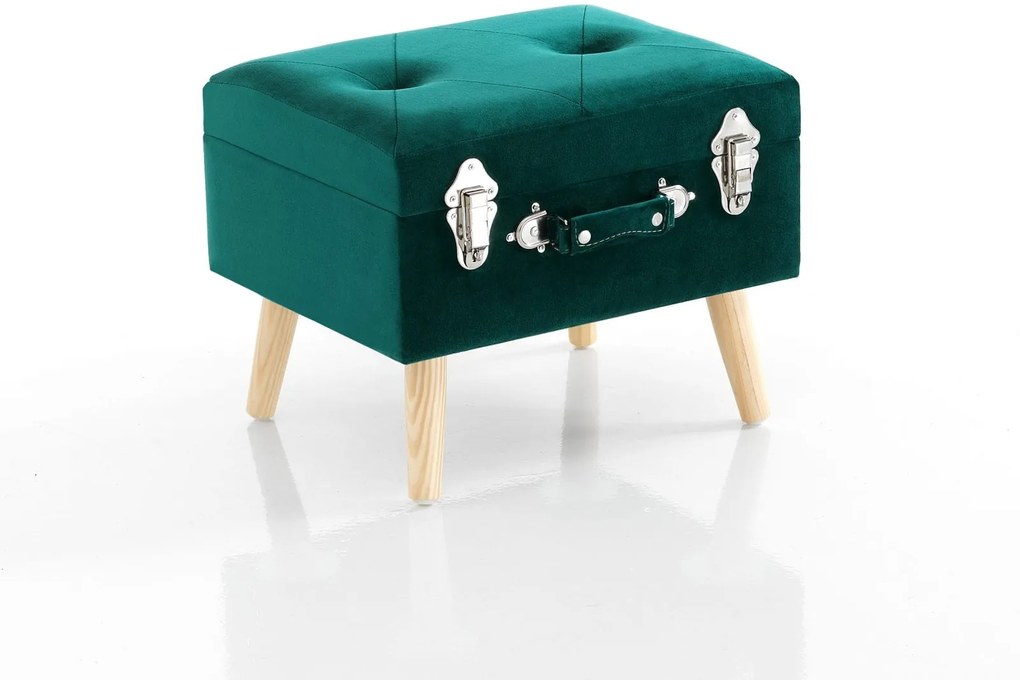 Tomasucci Taburet  SUITCASE VERDE PETROLIO 33x40x33cm,  modro-hnědý