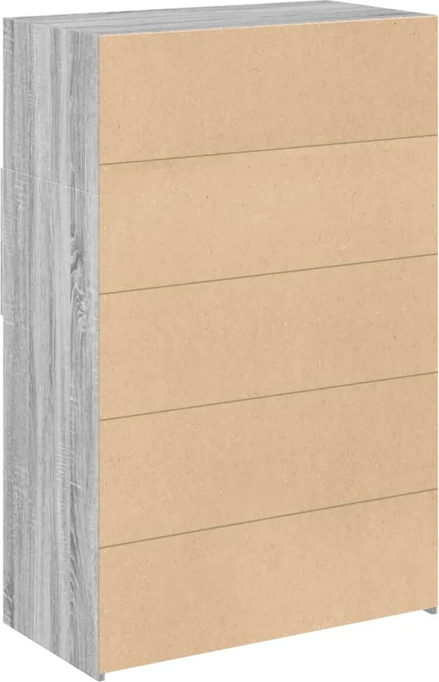 Skříň highboard šedá sonoma 80 x 42,5 x 124 cm kompozitní dřevo 3281390