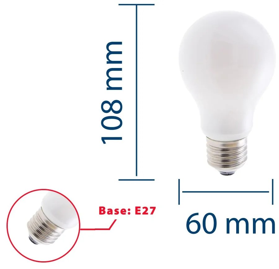 VELAMP OPAL FILAMENT žárovka 8W, E27, 6500K