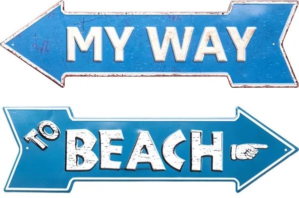Nástěnná dekorace My Way-Beach 15x51cm - více variant