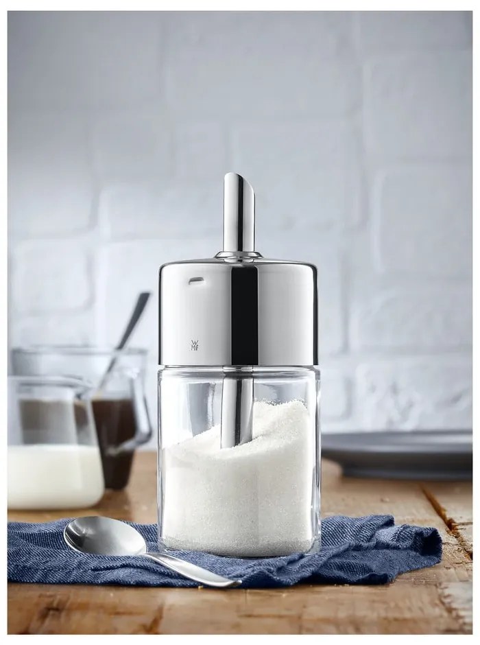 Cukřenka z nerezové oceli Cromargan® WMF Barista, výška 15 cm