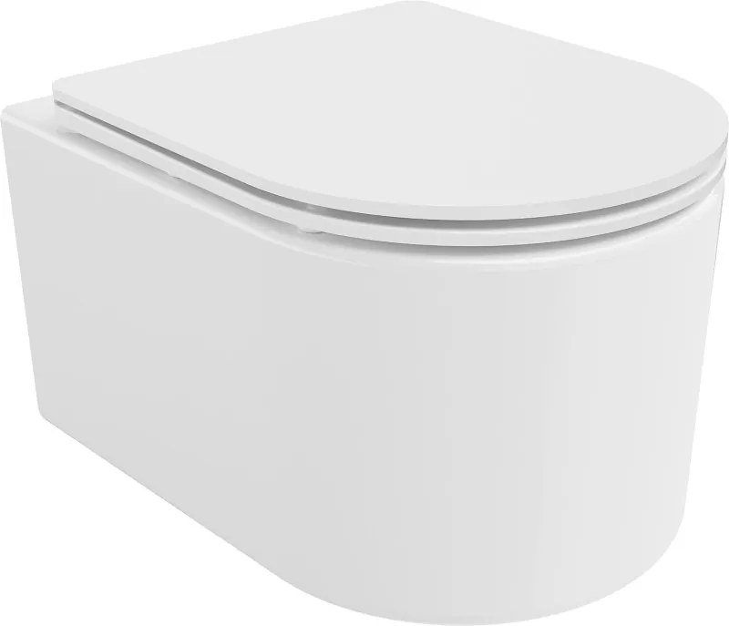 Mexen SOFIA Rimless závěsná wc mísa se sedátkem s pomalým zavíráním, 49 x 37 cm, bílá, 30540300