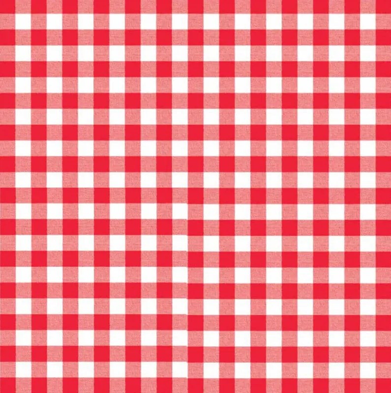 Ubrus PVC Mirabella 7400A - Kostičky červené 140cm x 20m