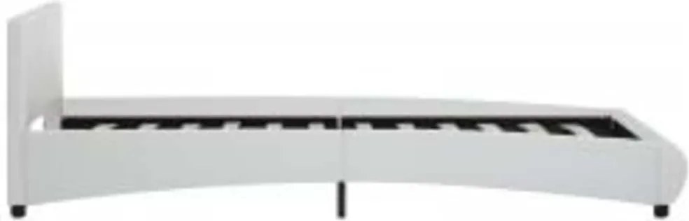 Rám postele s LED světlem bílý umělá kůže 100 x 200 cm 285487