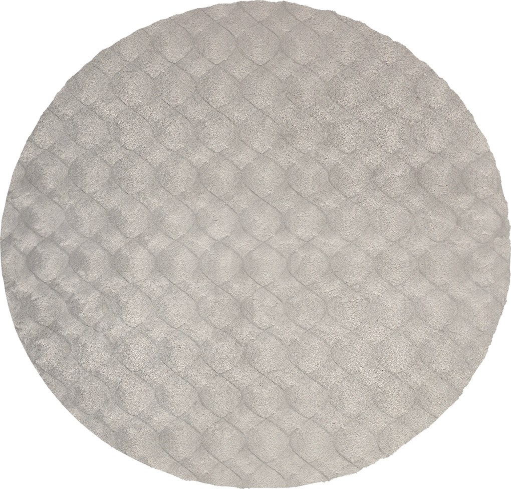 Obsession, Kusový koberec Diamond Cut 800 Grey kruh, 200x200 (průměr) kruh, šedá, ložnice