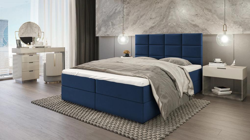 SFAB Kontinentální čalouněná postel MERCURY (180x200 cm) Barva látky: RIVIERA 100