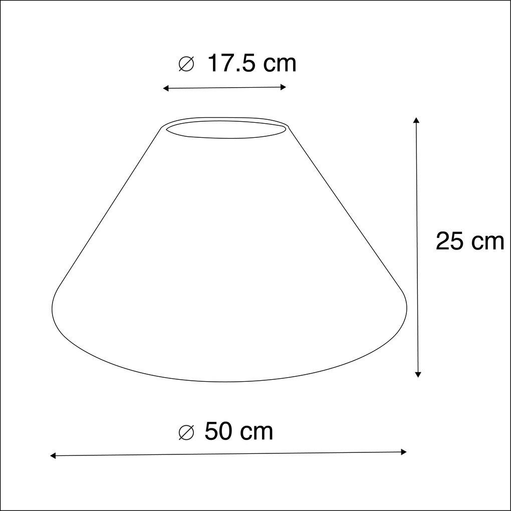 Látkové stínidlo béžové kulaté zkosené 50/17,5/25