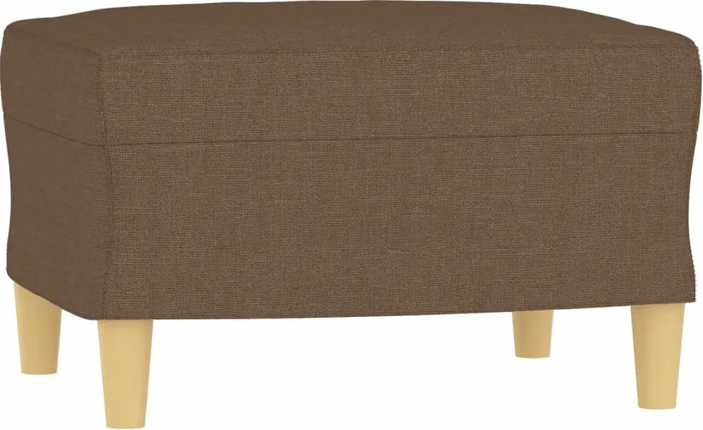 3místná pohovka s podnožkou hnědá 180 cm textil 3201195