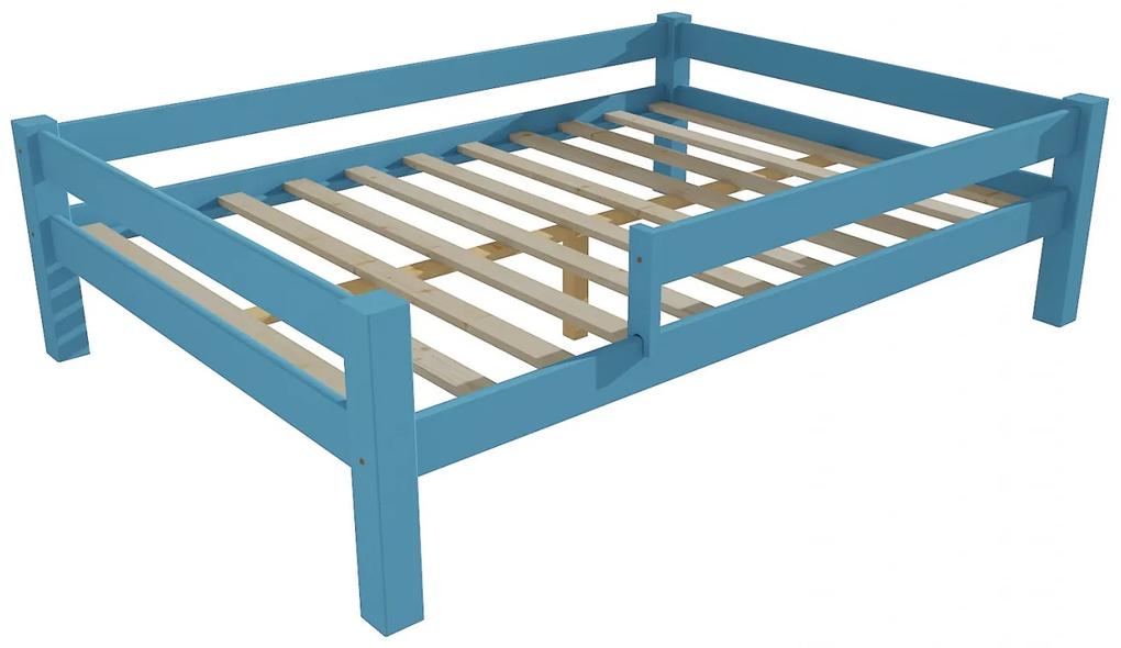 Dětská postel 8X8 01D se zábranou (Barva dřeva: barva modrá, Rozměr: 160 x 200 cm)