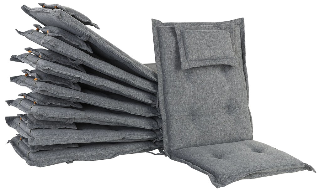 Sada 8 šedých polštářů pro MAUI Beliani