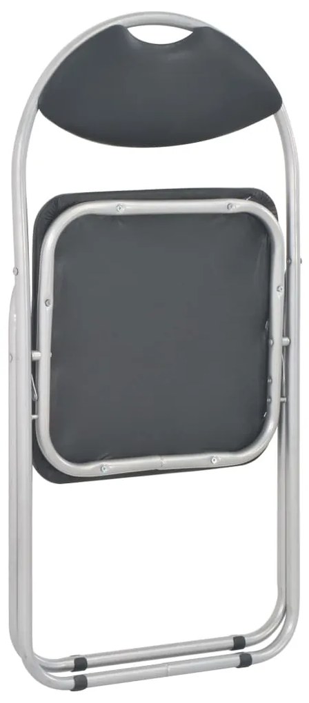 Skládací jídelní židle 2 ks černé umělá kůže - Default Title