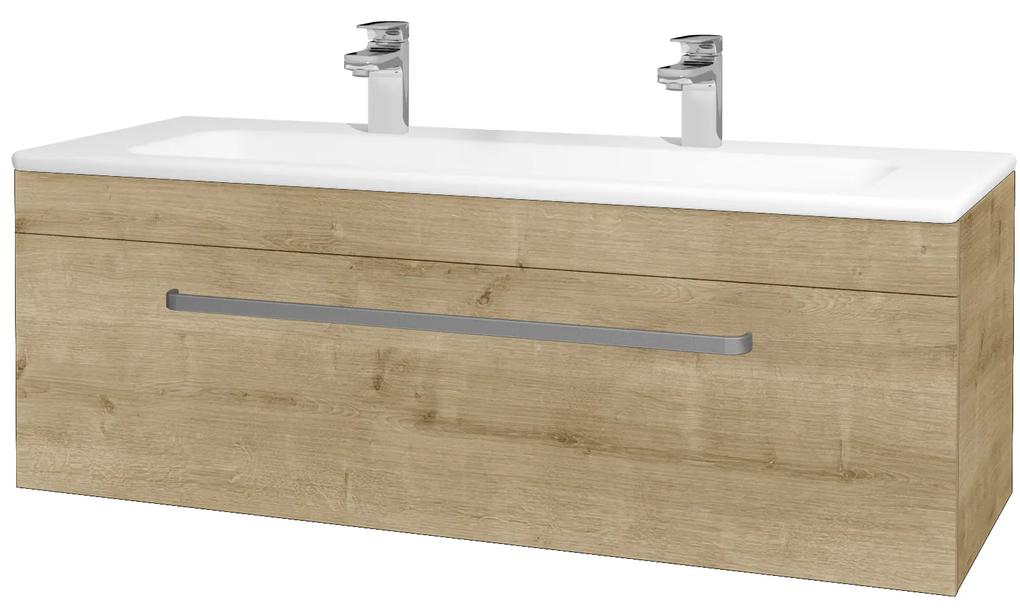 Dřevojas Koupelnová skříň ASTON SZZ 120 Varianta: N01 Bílá lesk / Úchytka T03 / M05 Béžová mat