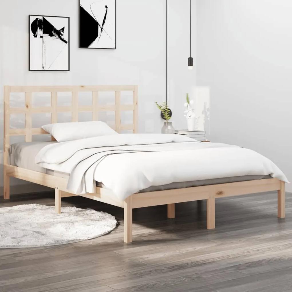 Rám postele masivní dřevo 135 x 190 cm Double,  3105445