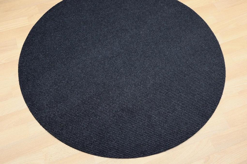 Vopi koberce Kusový koberec Quick step antracit kruh - 160x160 (průměr) kruh cm