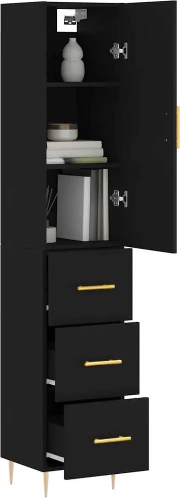 vidaXL Skříň highboard 34,5 x 34 x 180 cm kompozitní dřevo [3198842] Barva: Bílá