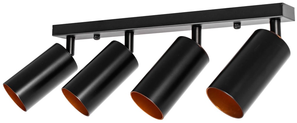Toolight - Stropní reflektorové svítidlo 4xGU10 60W 392197, černá, OSW-03858