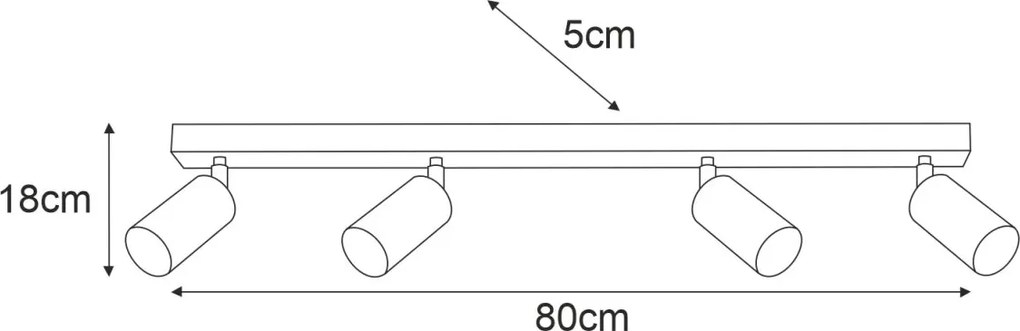 Bodovky na strop Kaja MATI K-5823 béžová barva 4×GU10