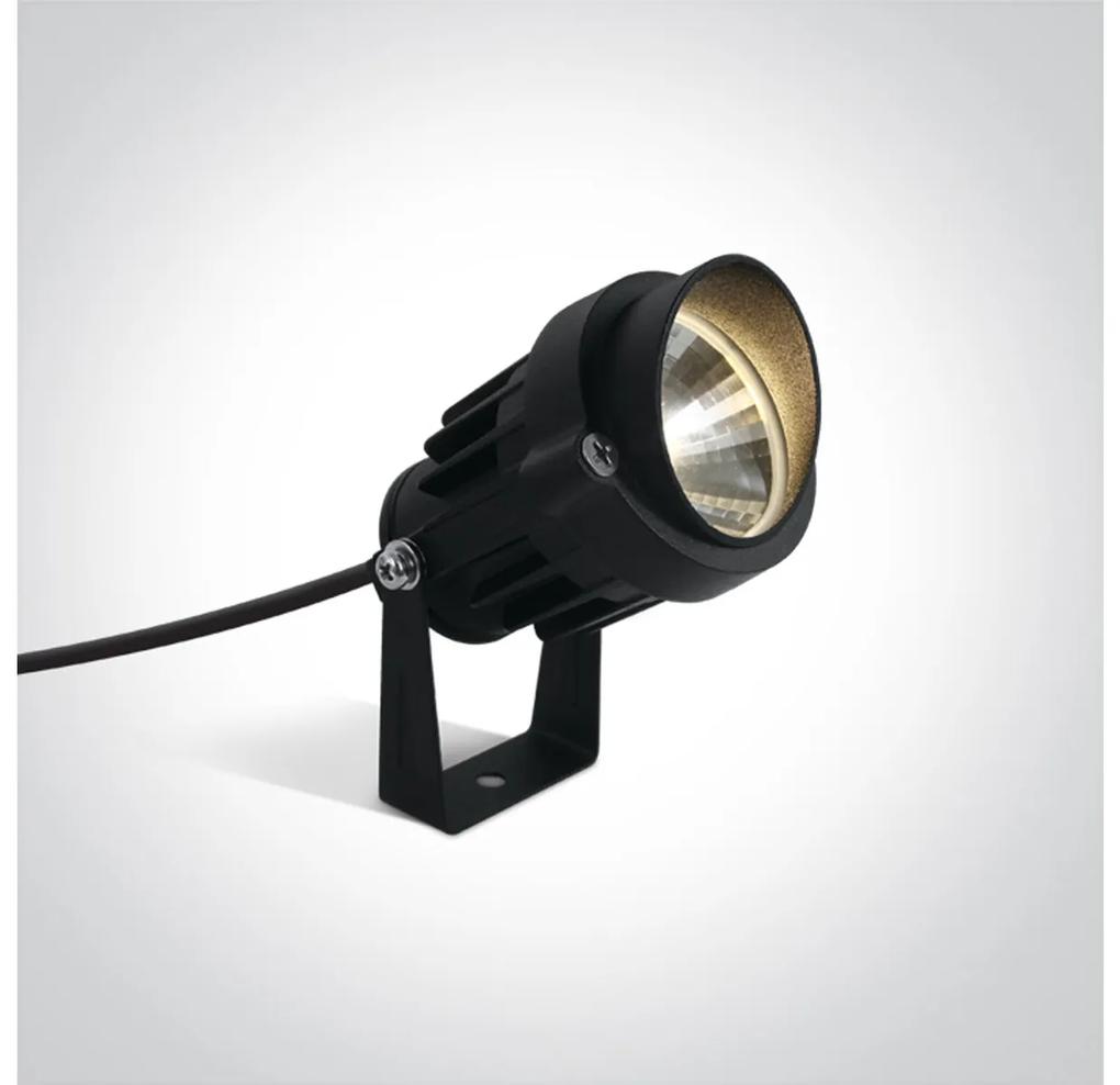 ONE Light 7068/B/W zahradní bodové LED svítidlo, černé, 6W, 3000K, 10cm, 40°, IP65
