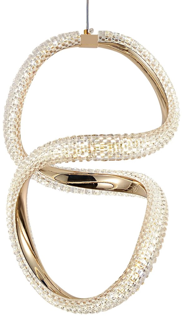 Toolight Závěsné LED svítidlo Luxury Glamour 7 G077-3CPR zlaté