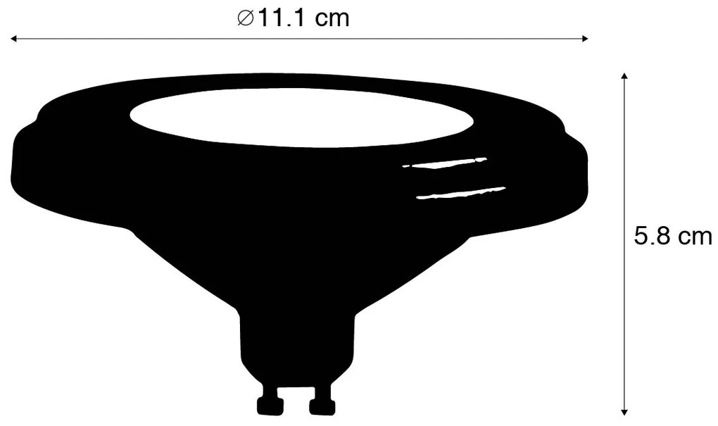 Sada 5 LED žárovek GU10 AR111 8W 750 lm 3000K