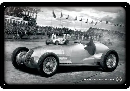 Postershop Plechová cedule: Mercedes-Benz Silver Arrow Racing - 20x30 cm
