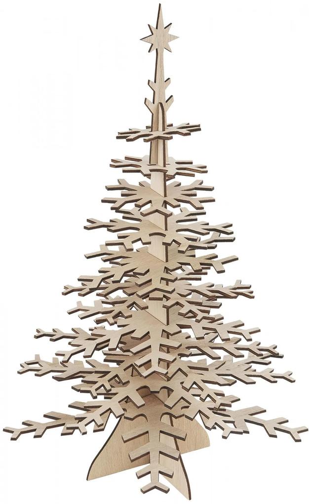 IB LAURSEN Dřevěná vánoční dekorace Christmas Tree DIY, přírodní barva,  dřevo | BIANO