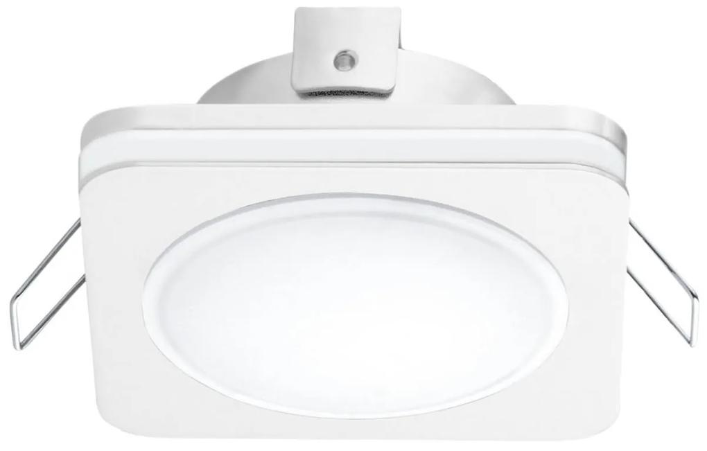 Zápustné koupelnové bodové LED svítidlo PINEDA 1, hranaté, bílé Eglo PINEDA 1 95919
