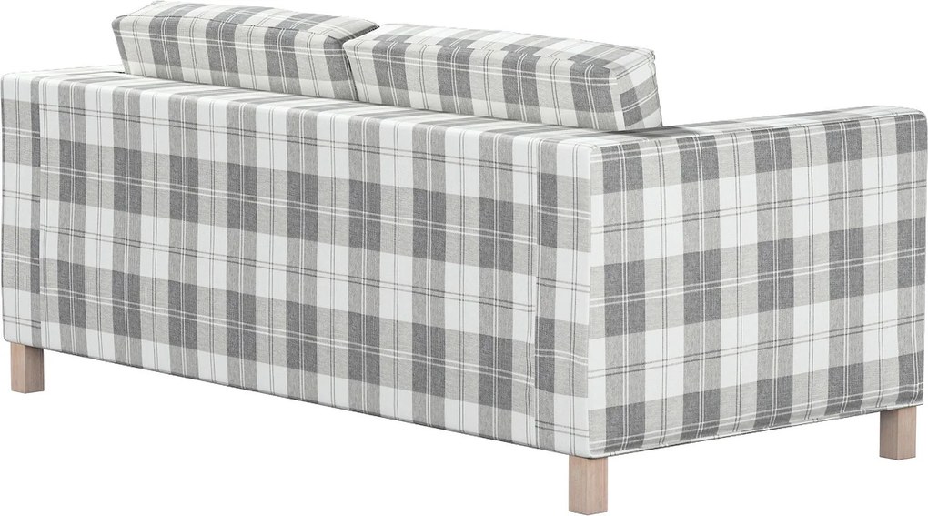 Potah na pohovku IKEA Karlanda rozkládací, krátký barva šedá látka pletený vzor, vzorované