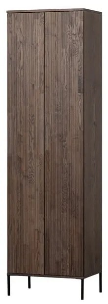 Hnědá šatní skříň v dekoru jasanu 60x210x42 cm Gravure – WOOOD
