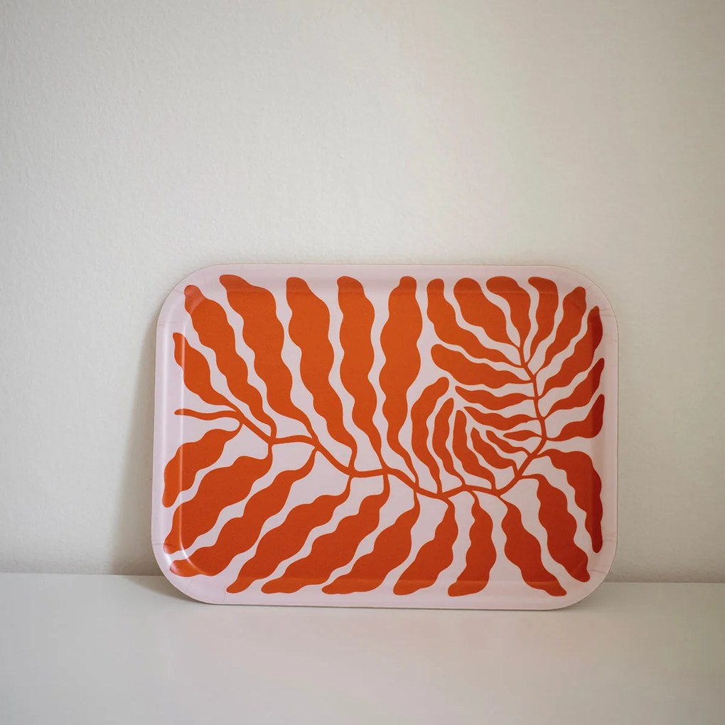 Wrap Ilustrovaný Tác Art Trays by Linnéa Andersson malý červený