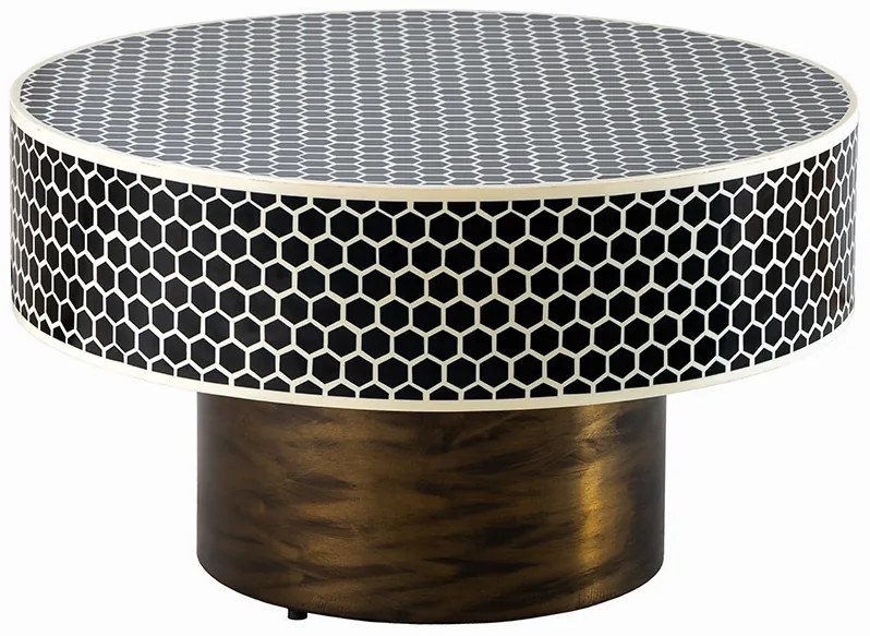 Designový konferenční stolek Xinavane 60 cm černo-bílý