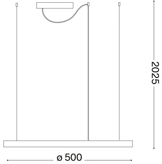 Ideal Lux - LED Stm lustr na lanku ORACLE S LED/28W/230V 4000K pr. 50 cm bílá