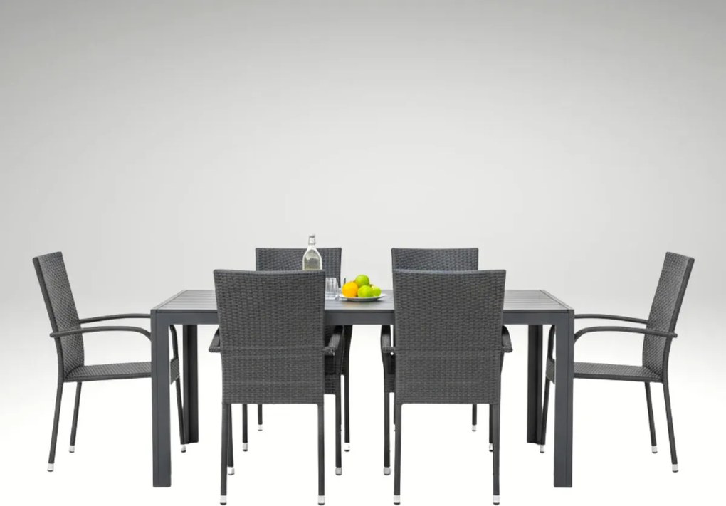 Vikio Zahradní set 190x90 pro 6 osob DT254-190 antracit