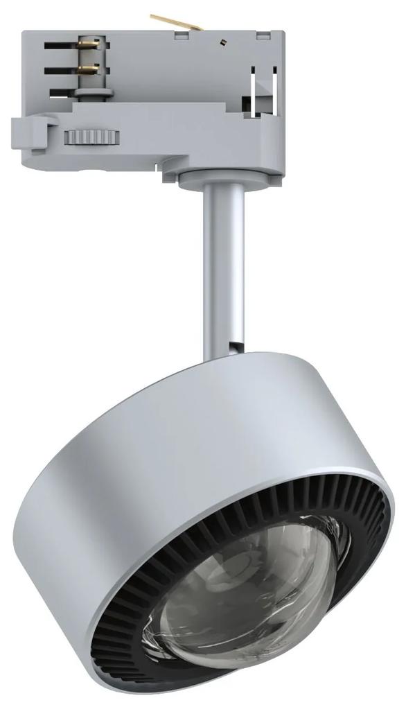 Paulmann 91391 ProRail3 Aldan, stříbrný reflektor, 8,5W LED 4000K stmívatelný, průměr 9,8cm