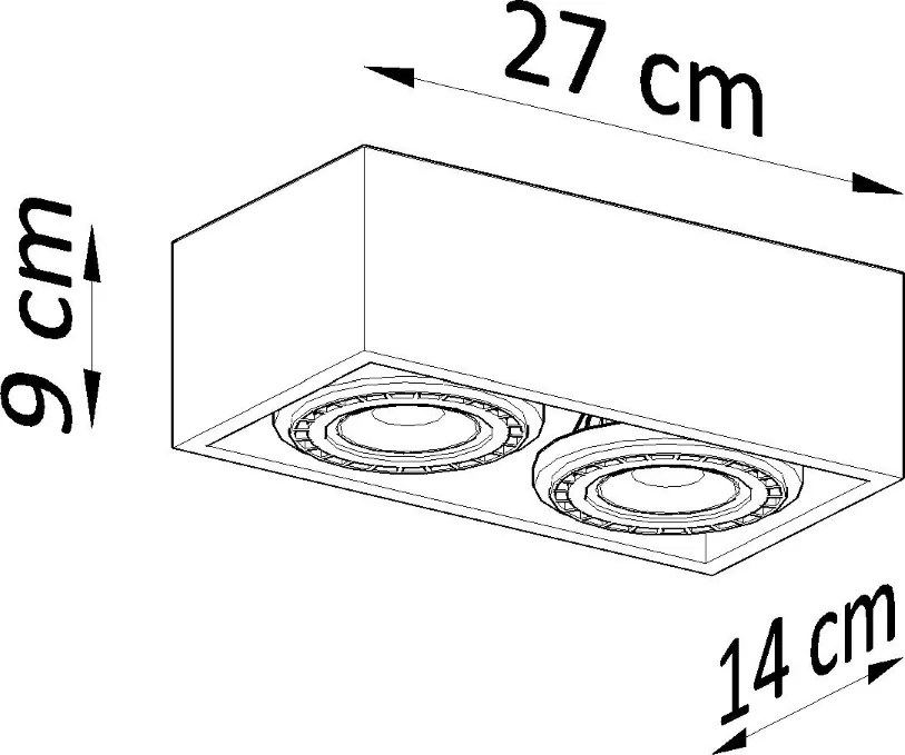 Sollux Lighting Stropní svítidlo QUATRO 2 beton