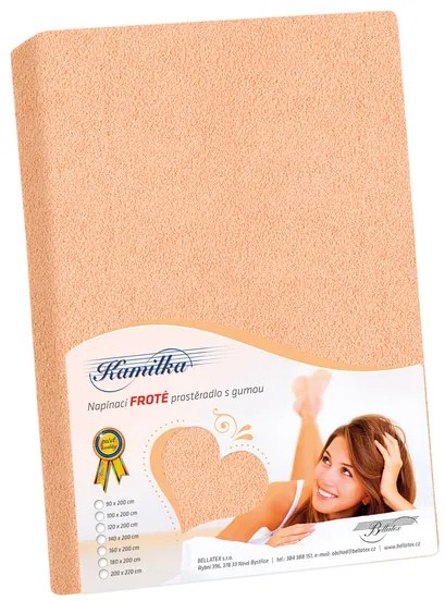 Bellatex Prostěradlo froté lososová rozměr 200x200 cm