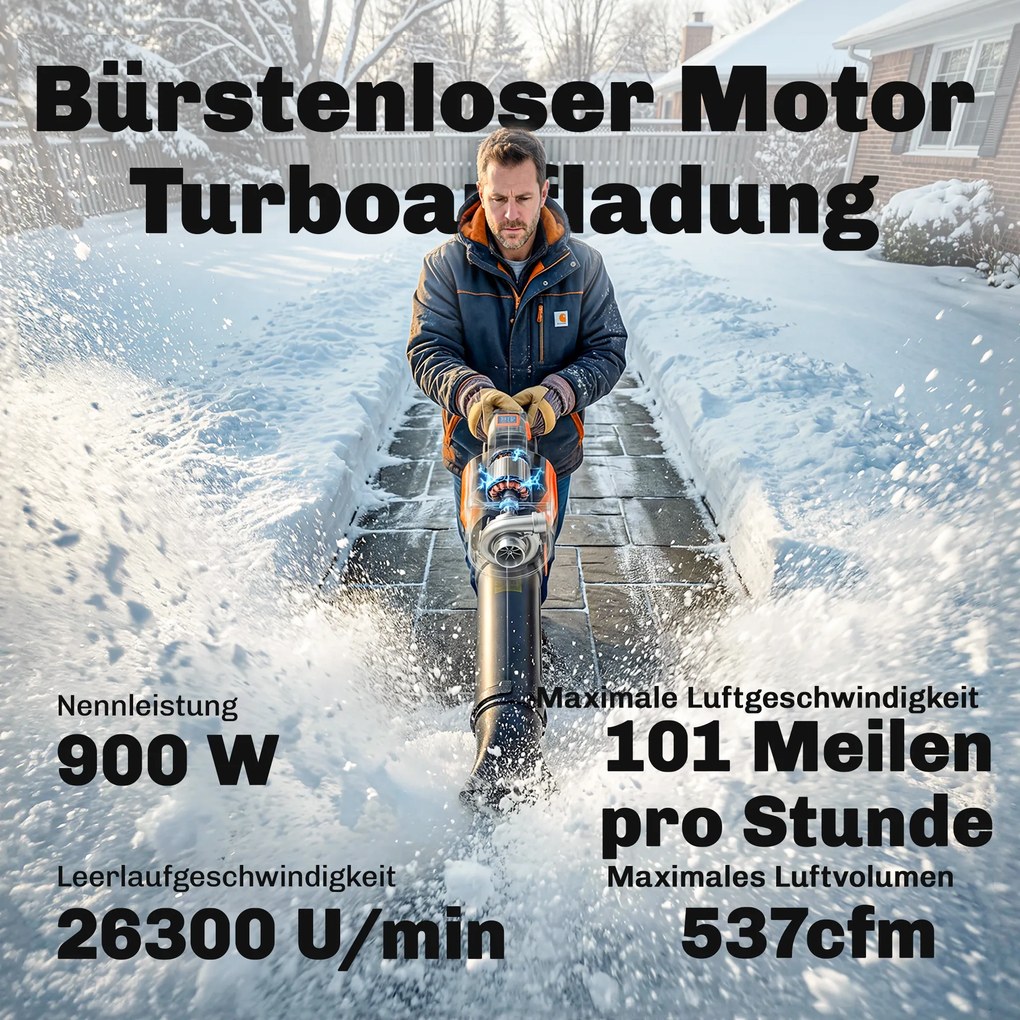 Outsunny Aku vysavač listí 20V bezdrátový vysavač listí s 2×4,0Ah akumulátory a nabíječkou Turbo-Boost, rychlost foukání 162,7 km/h