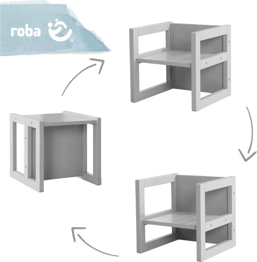 Šedá dětská lavice Country Style – Roba