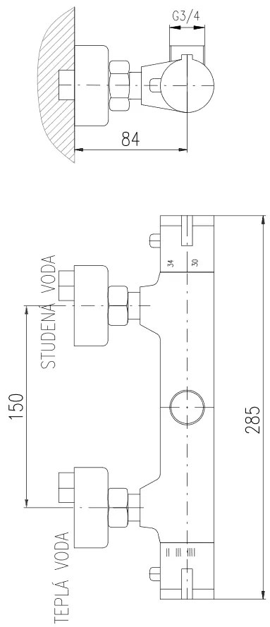 ARTTEC TERMO Sprchový set s termostatickou baterií BAT00277