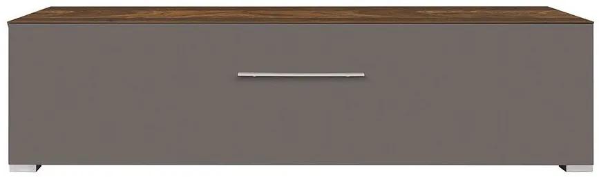 Televizní stolek Grey 1 - ořech columbia / šedý wolfram, LTD, ořech columbia / šedý wolfram, 122x33x45 cm