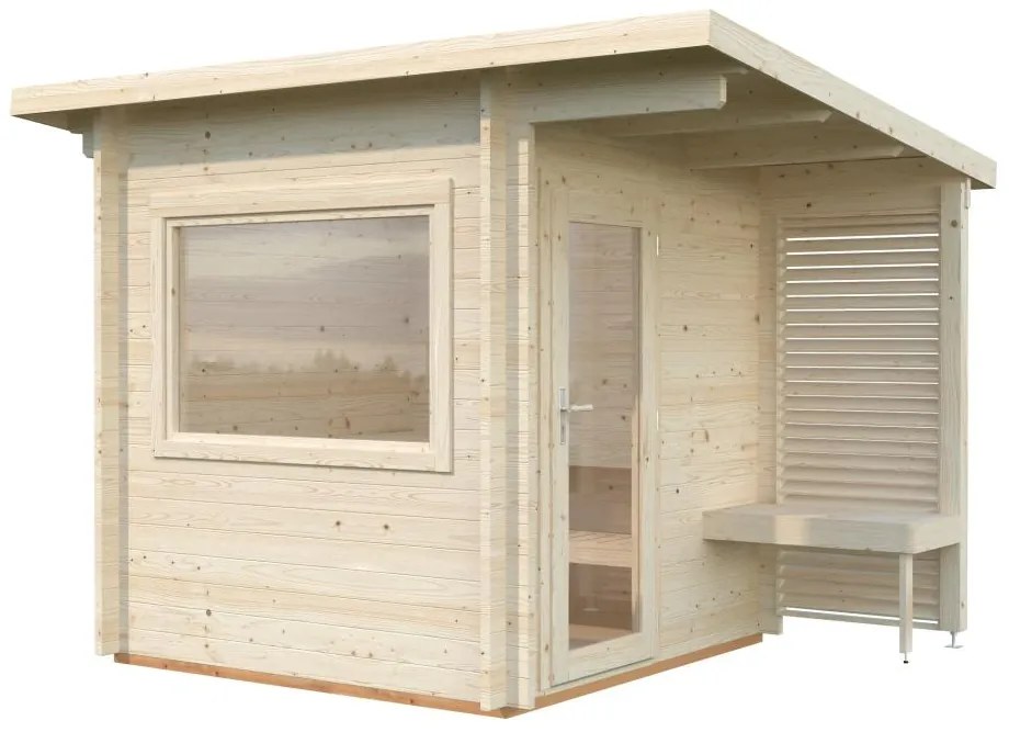 Sauna PALMAKO SANNA 4,1 m² outdoor Barva: Světlé šedá + antracit