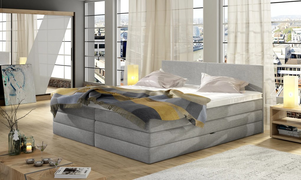 Kvalitní box spring postel Evita 180x200 - AKCE