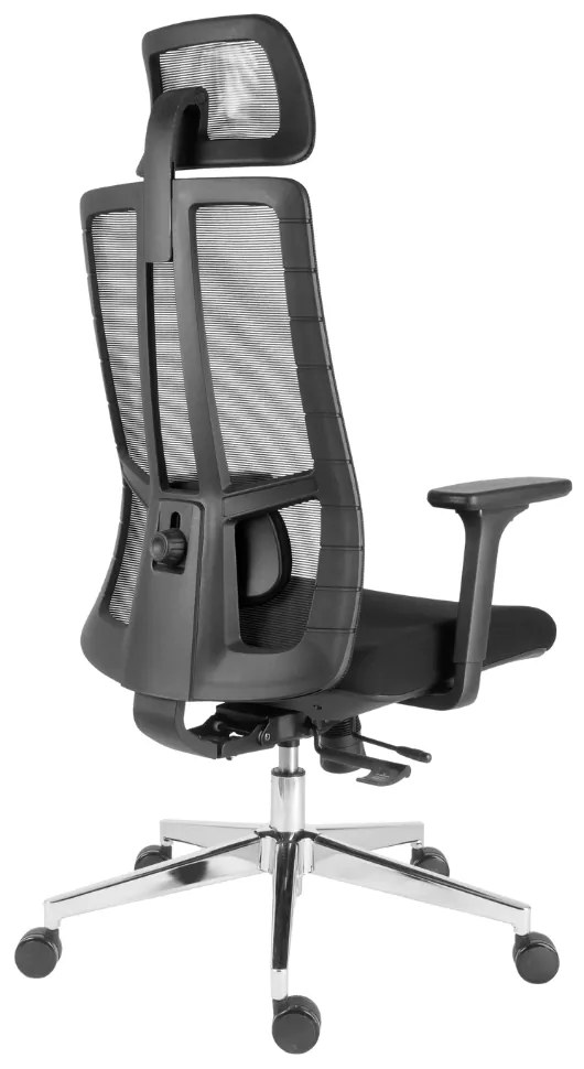 Ergonomická kancelářská židle ERGODO ELVON - černá síťovina / nosnost 150 kg