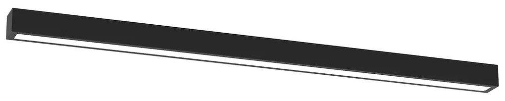 Stropní svítidlo Lungo, 1x černé kovové stínítko, (124 cm)