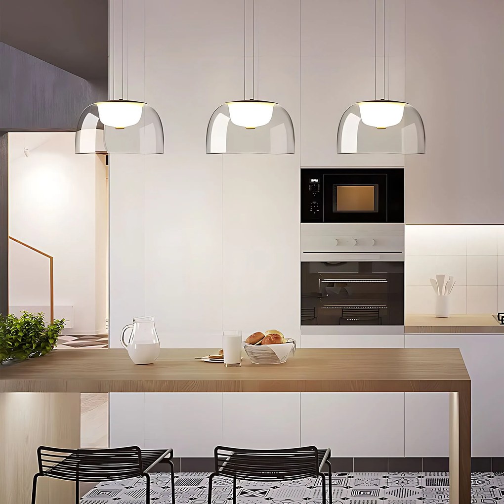 Závěsný LED lustr APP1690-1PC B čirý/neutrální bílá