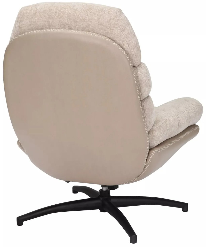 Otočné designové lounge křeslo GISELLE béžové