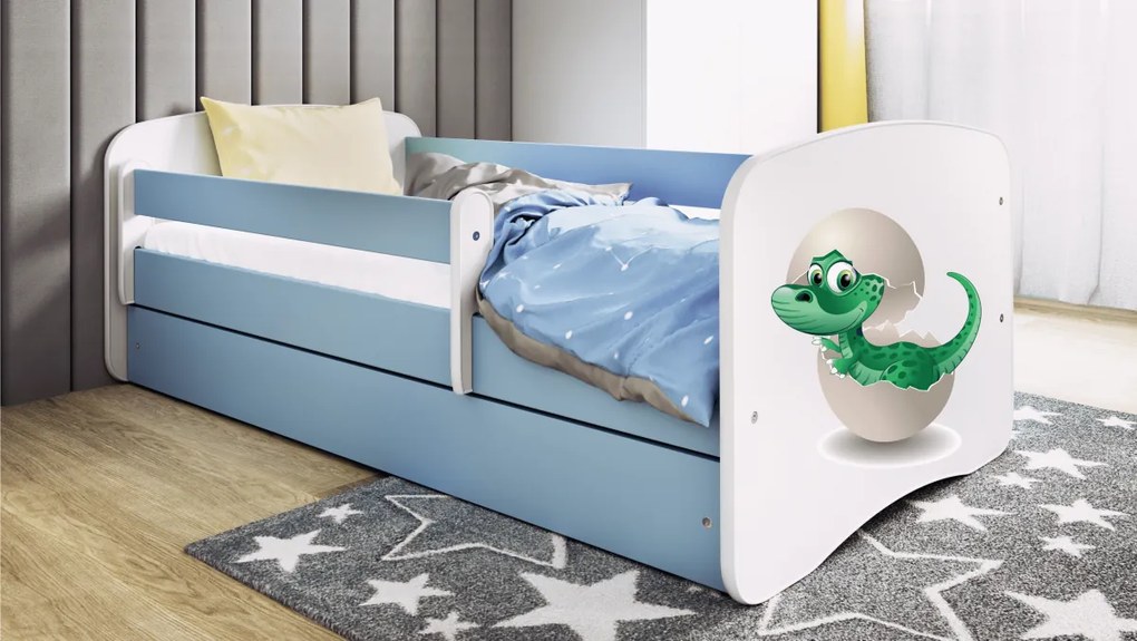 Dětská postel Babydreams dinosaurus modrá
